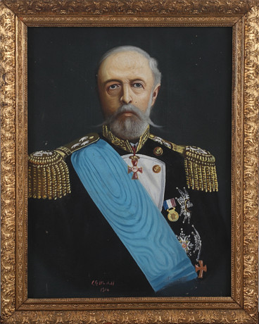 CARL GABRIEL WADELL. Oscar II, olja på duk, signerad och daterad. Konst ...