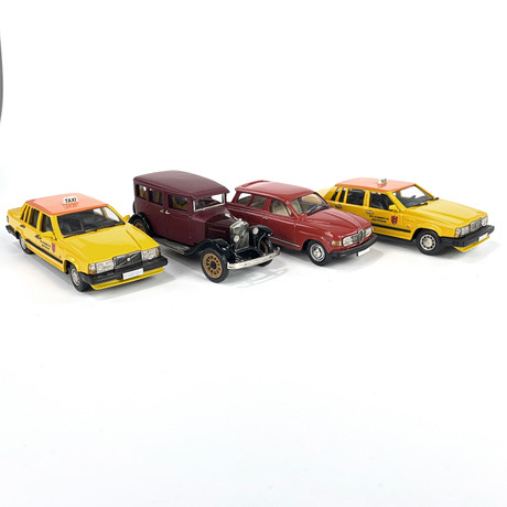 ROBEDDIE, model cars, 4pcs, 1927, 1987, 1987 Volvo, 1978 Saab, original ...