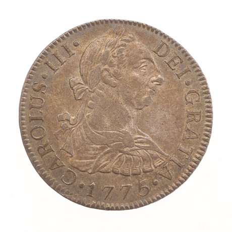 COIN, silver, 2 reals 1775, Carlos III, Mexico Spanish. Coins, Medals ...