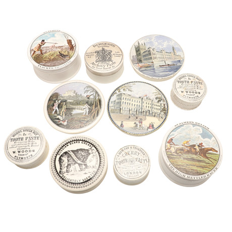 VARIOUS POT LIDS & TOOTH PASTE LIDS. Ceramics & Porcelain - European ...