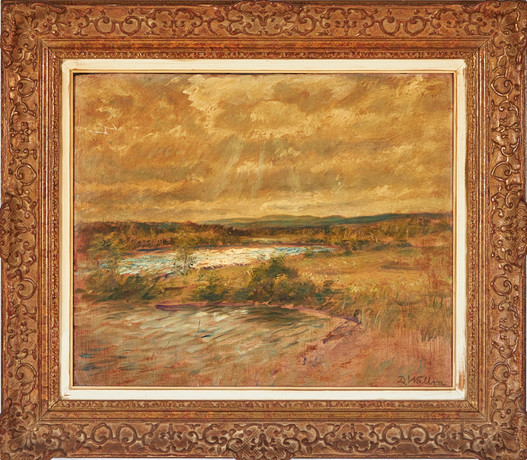 DAVID WALLIN (1876-1957). Kustmotiv, olja på pannå, signerad. Konst ...