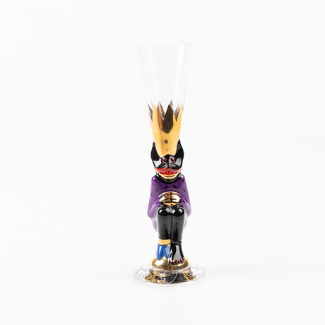 GUNNAR CYRÉN. Snapsglas, "Nobel", sk "Djävulsglas", purpur, Orrefors ...