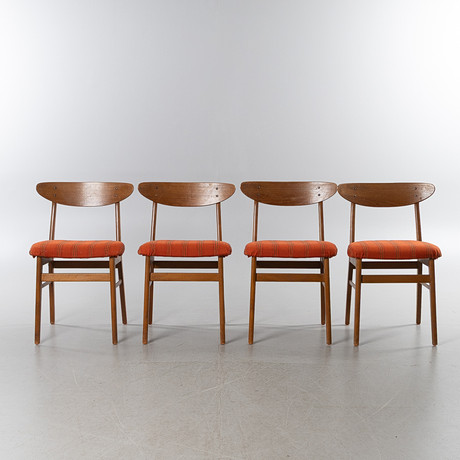 A set of four 'Monaco' chairs, IKEA, stained beech and teak, second ...