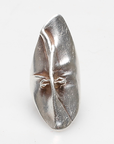 RING, silver, "Gonda's mask", Björn Weckström, Lapponia, Finland, 1970s ...