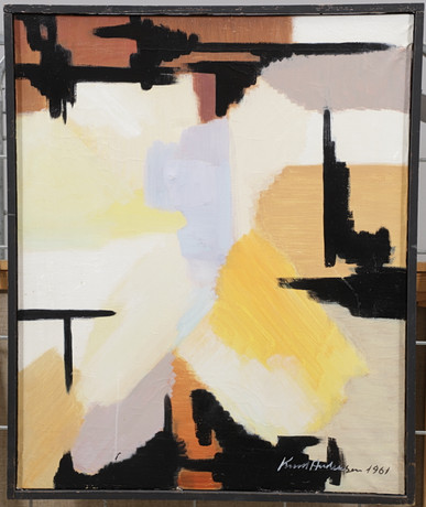KNUD ANDERSEN. Composition, oil on canvas, signed and dated 1961. Art ...