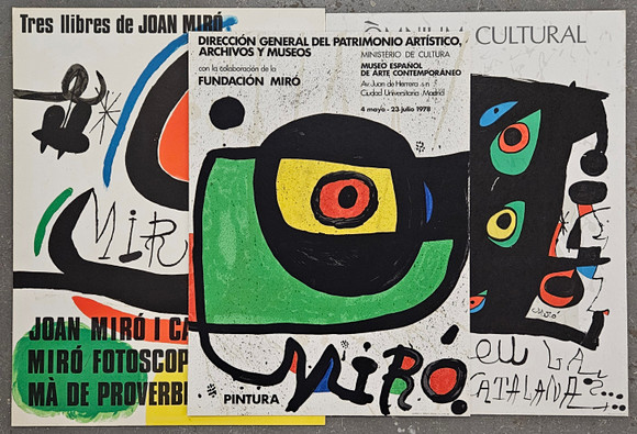 JOAN MIRÓ. Exhibition posters, 3 pcs. Art - Engravings & Prints - Auctionet