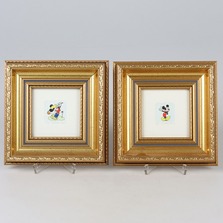 SOWA & REISER. Walt Disney, 2 etching, signed and numbered 388/500 and ...