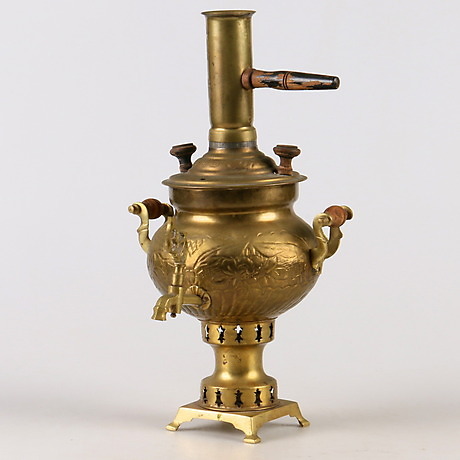 SAMOVAR, brass, Garanti Semaverleri, Turkey, early 20th century. Silver ...