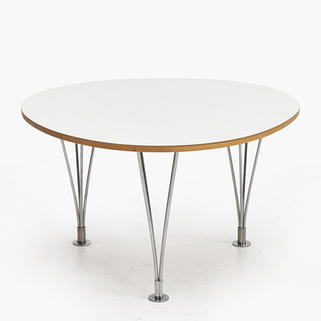 BRUNO MATHSSON & PIET HEIN. “Trisuperellips”, coffee table, labeled ...