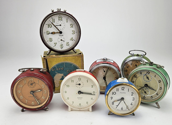 A set of 8 20th century alarm clocks. Clocks & Watches - Mantel clocks ...
