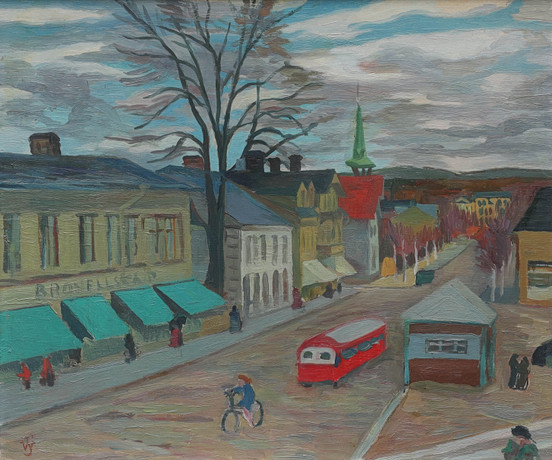SVEN WESTMAN. oil on panel, “Filipstad”, monogram signed SW, on verso ...
