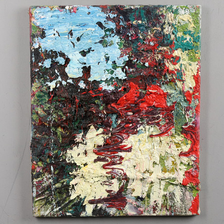 JAMES BATES. OIL ON CANVAS, brutalist composition from “Vegetation ...