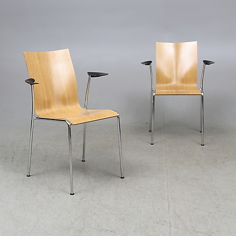 FRAME CHAIRS, a pair, "Chairik", Erik Magnussen, Engelbrechts, Denmark ...
