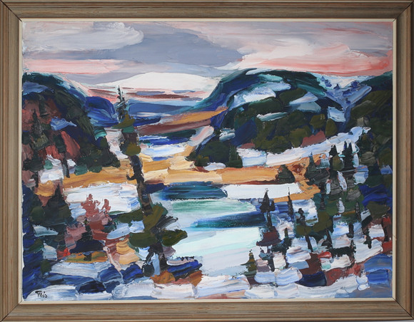 BENGT ELLIS. “Spring winter in Björnlandet”, oil on canvas, signed. Art ...