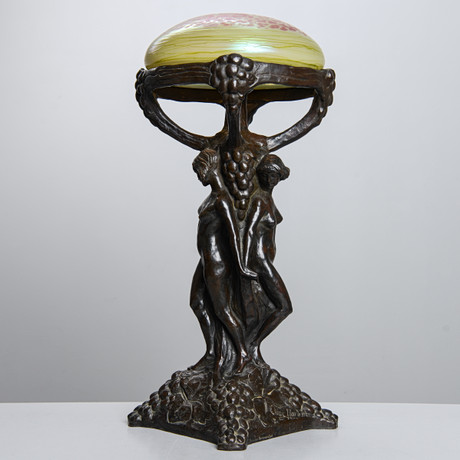ALICE NORDIN. A table lamp, “Dans och druvor”, Art Nouveau, Herman ...