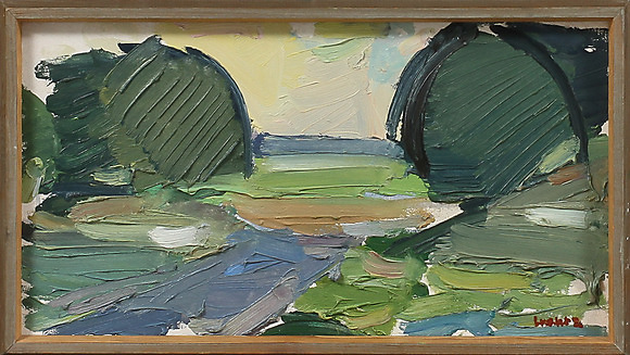 BENGT CRANTZ. Landscape, oil on Board, signed. Art - Paintings - Auctionet
