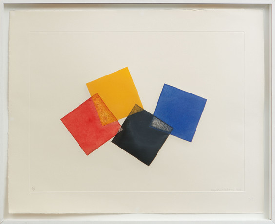 STEPHEN BUCKLEY. Composition, aquatint etching, signed and numbered 24/ ...