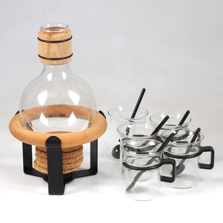 A glass set of 6 pieces, Bodum, end of 20th century. Glass - Tableware ...