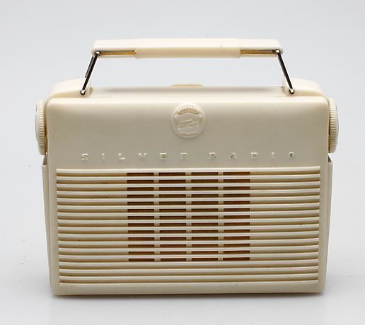 RADIO, Silver portable radio model BX-110. 1950s. Miscellaneous ...