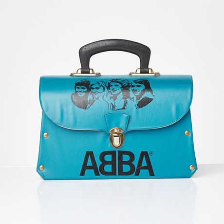 ABBA, Lunch bag, blue imitation leather, labeled “Babor's industries ...