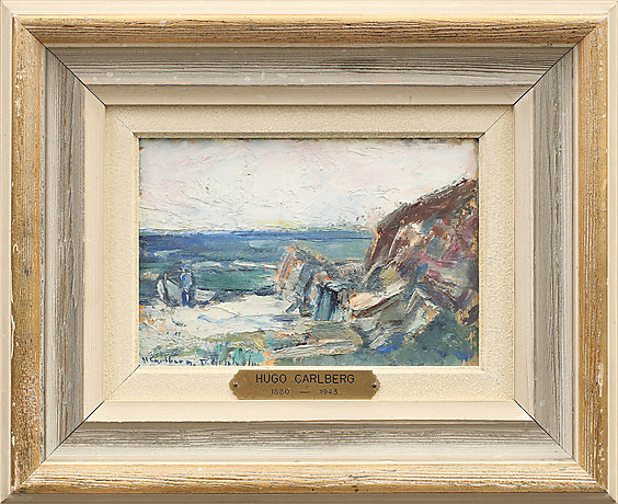 HUGO CARLBERG. Motif from Bornholm, oil on Board, signed. Art ...