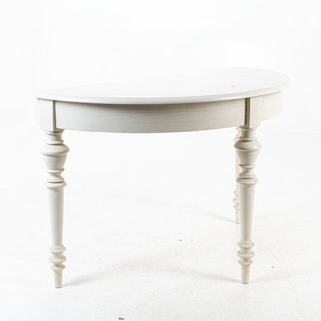 CRESCENT MOON TABLE, white painted, Neo-Renaissance, turn of the ...