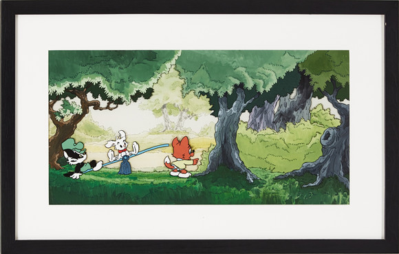RUNE ANDRÉASSON. Bamse, hand-painted film cell from “Bamse and the ...