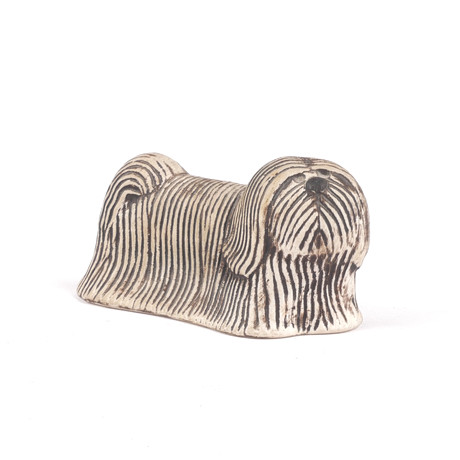 LISA LARSON. Figur, hund „Skyeterrier“ fra serien „Kennel“, stentøj ...