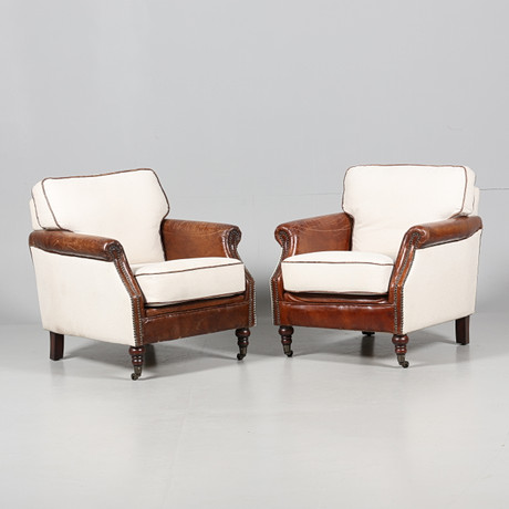 CLUB ARMCHAIRS pair Howard style. Furniture - Armchairs & Chairs ...