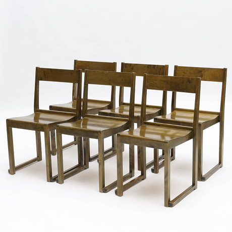 SVEN MARKELIUS. 6 pieces, stained birch, stackable, “The Orchestra ...