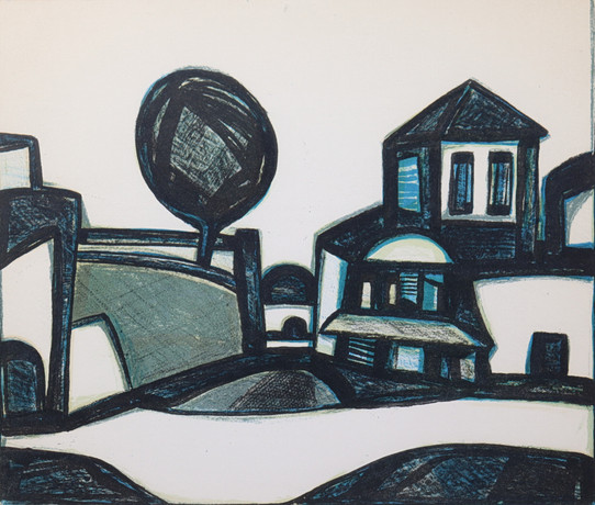 MAX GREGOR CARLSSON. litografi, landskap. Konst - Grafik - Auctionet