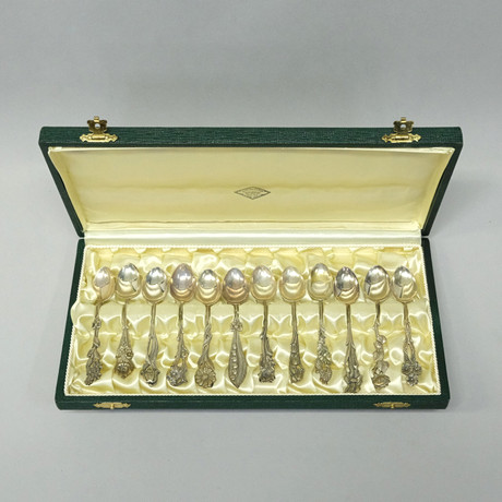12 SKEDAR SILVER, SVENSKA FLORAN, 1950/60 TAL. Silver & Metall - Silver ...