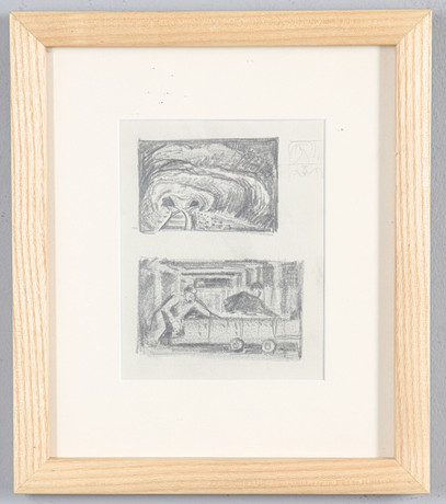 FOLLOWER OF NORMAN CORNISH. COAL MINING SCENES, PENCIL SKETCHES. Art ...