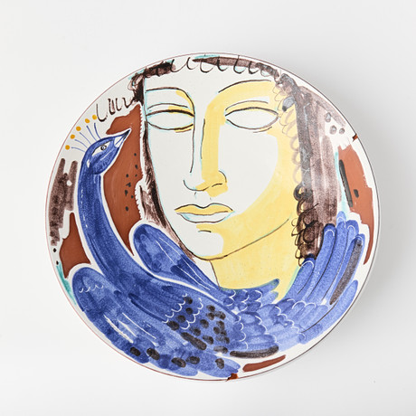WILHELM KÅGE. A bowl plate, Gustavsberg studio 1951, faience with ...