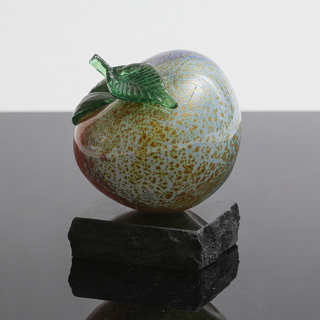 GERMANO PADOAN. Eine Glasskulptur, Apfel, Glashütte Gränna, 1990er ...