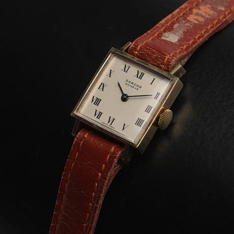 A Sarcar Geneve wristwatch, gold on steel, manual, circa mid 20th ...