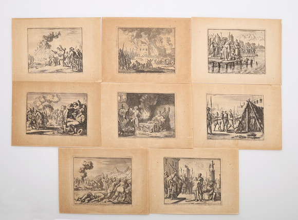 JAN LUYKEN (1649-1712). EIGHT COPPER ENGRAVINGS, ILLUSTRATIONS FOR ...