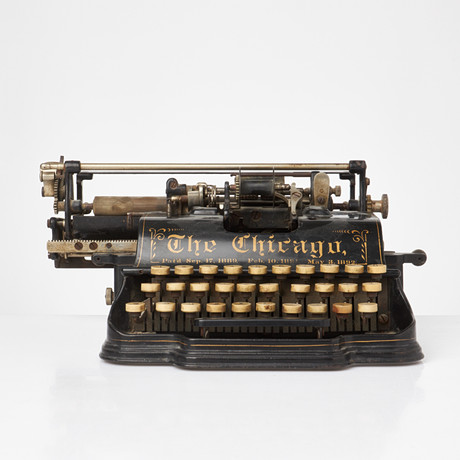 A typewriter, “The Chicago”, Chicago Writing Machine Co, USA, late 19th ...