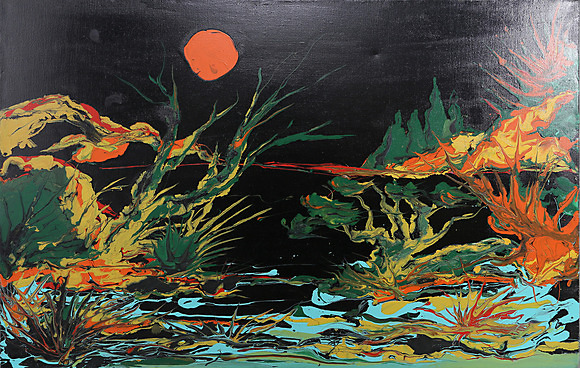 ALLAN HANSON. OLJA på duk, signerad 1974. Konst - Måleri - Auctionet