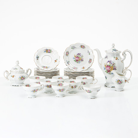 ROSENTHAL. Coffee set, “Pompadour”, 21 pieces, porcelain, Germany ...