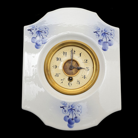 PORCELAIN WALL CLOCK, FIRST HALF OF THE 20TH CENTURY. Clocks & Watches ...