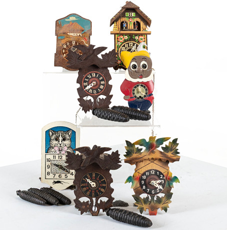 WALL CLOCK, a batch of cuckoo clocks, partially moving eyes. Clocks ...