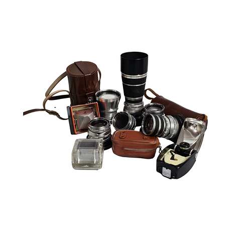 Collection of six AFGA objectives and accessories. Photo, Cameras ...