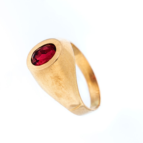 SIGNET RING, 18K Gold, Studded with ruby. Jewellery & Gemstones - Rings ...