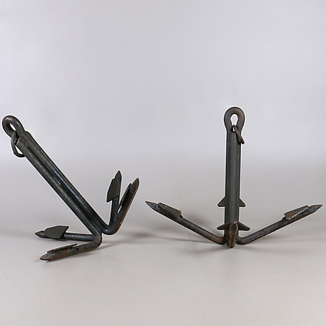 ANCHORS, a similar pair, cast iron, 1920s/30s. Miscellaneous - Technica ...