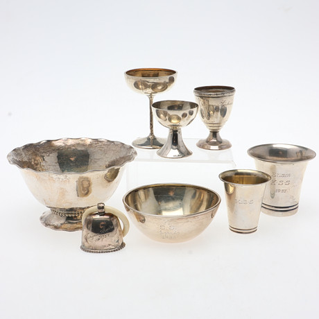 SILVER OBJECTS, 8 pieces. Silver & Metals - Silver - Auctionet