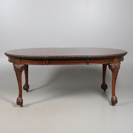 MAHOGANY EXTENDING DINING TABLE & LEAF. Furniture - Dining tables ...