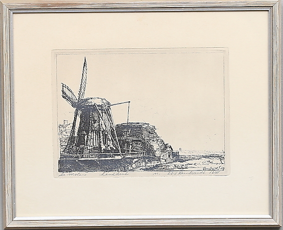 REMBRANDT HARMENSZ VAN RIJN. After. "Le Moulin". Etching, signed and ...