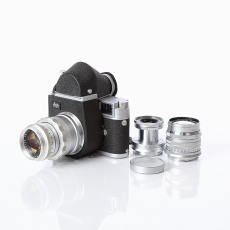 Leica M2 three-lens camera with Visoflex prism viewfinder, 1960 (5 ...