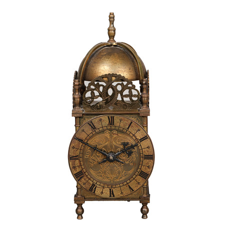 A 17TH CENTURY STYLE BRASS LANTERN TIMEPIECE. Clocks & Watches - Mantel ...